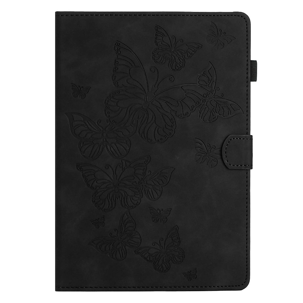 SLLMYYX Case for Samsung Galaxy Tab A8 10.5 Inch SM-X200 2021 Release, Many Butterflies PU Leather Slim Folio Adjustable Stand Tablet Cover Case (Black)