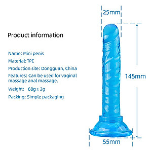 6.05 inches Hidden Packing Silicone Suction Cup Realistic Classic Dick Wand with Strong Suction Cups for Men and Women or Men's and Women's Games-A40