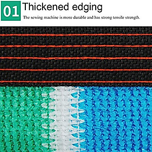 Shade Cloth Shade net Thickened Encrypted 90% Shade Cloth, Sunblock UV-Resistant, with Grommets, for Patio Lawn, Balcony Privacy Sunblock Screen Mesh