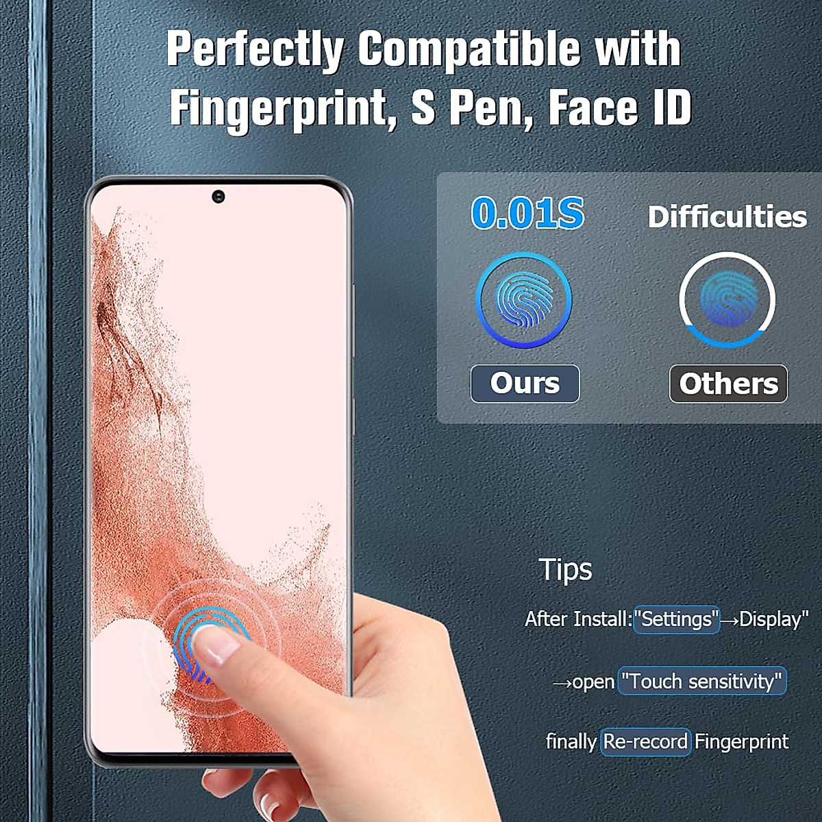 Premium [2+2 Pack] for Samsung Galaxy S20 Plus 9H Hardness Tempered Glass Screen Protector and Camera Lens Protector, 3D Full Coverage, Fingerprint Unlock, Galaxy S20 Plus Screen Protector(6.7 Inch)