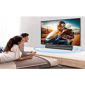 LIPEILA Soundbar for TV with Bluetooth 50W Speakers for TV Home Theater Audio Surround Sound System Small Sound Bar with Subwoofer for TV PC Projectors Tablets,Remote Control,Opt/AUX/USB/HDMI (Brown)