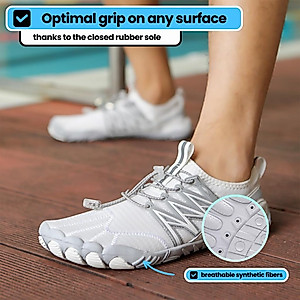 NAMINA Barefoot Shoes Air Shoes Women and Men, Minimalist Cross Training Shoes (White,Women 9-9.5/ Men 7.5)