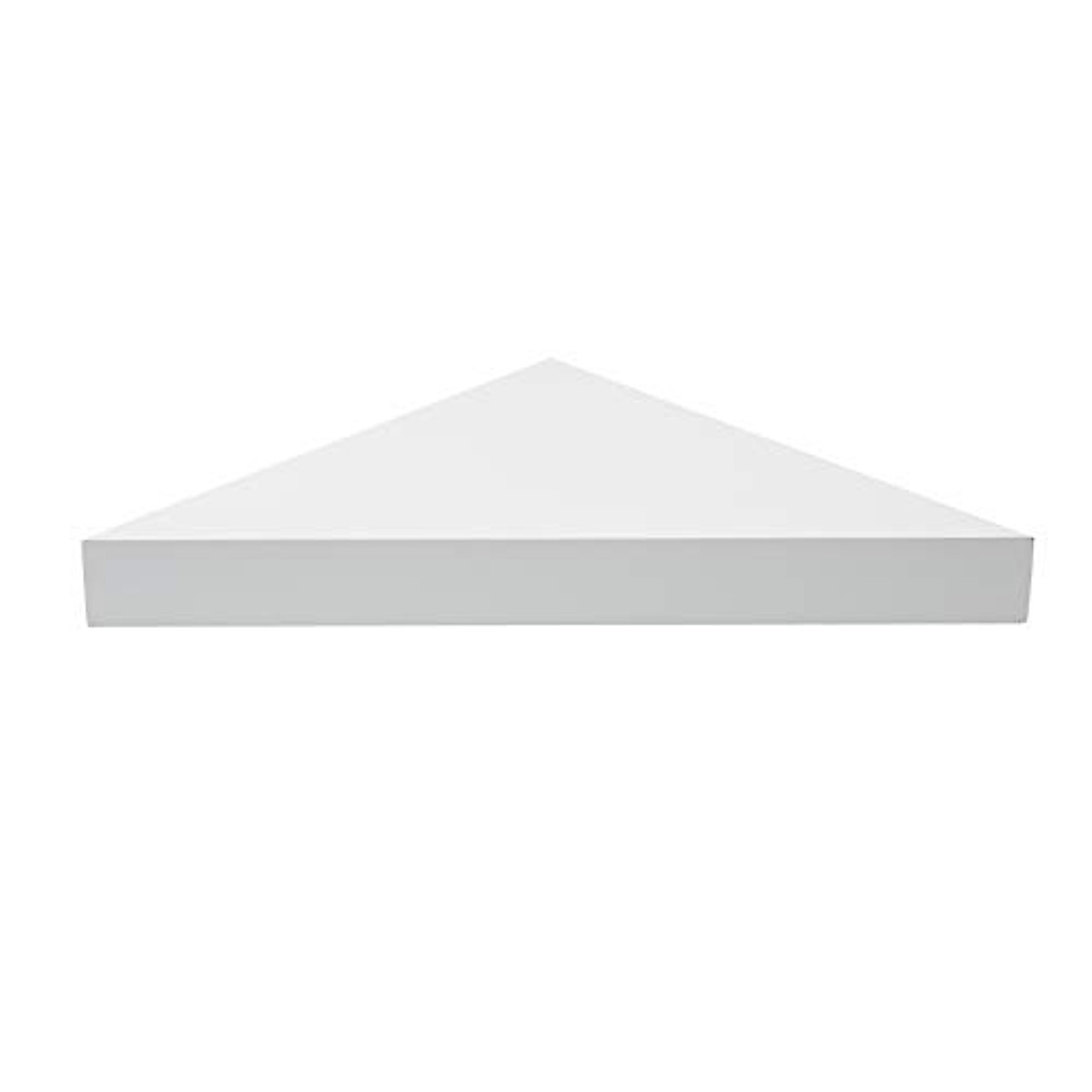 MELANNCO Corner Shelf Straight Wood Chunky, White