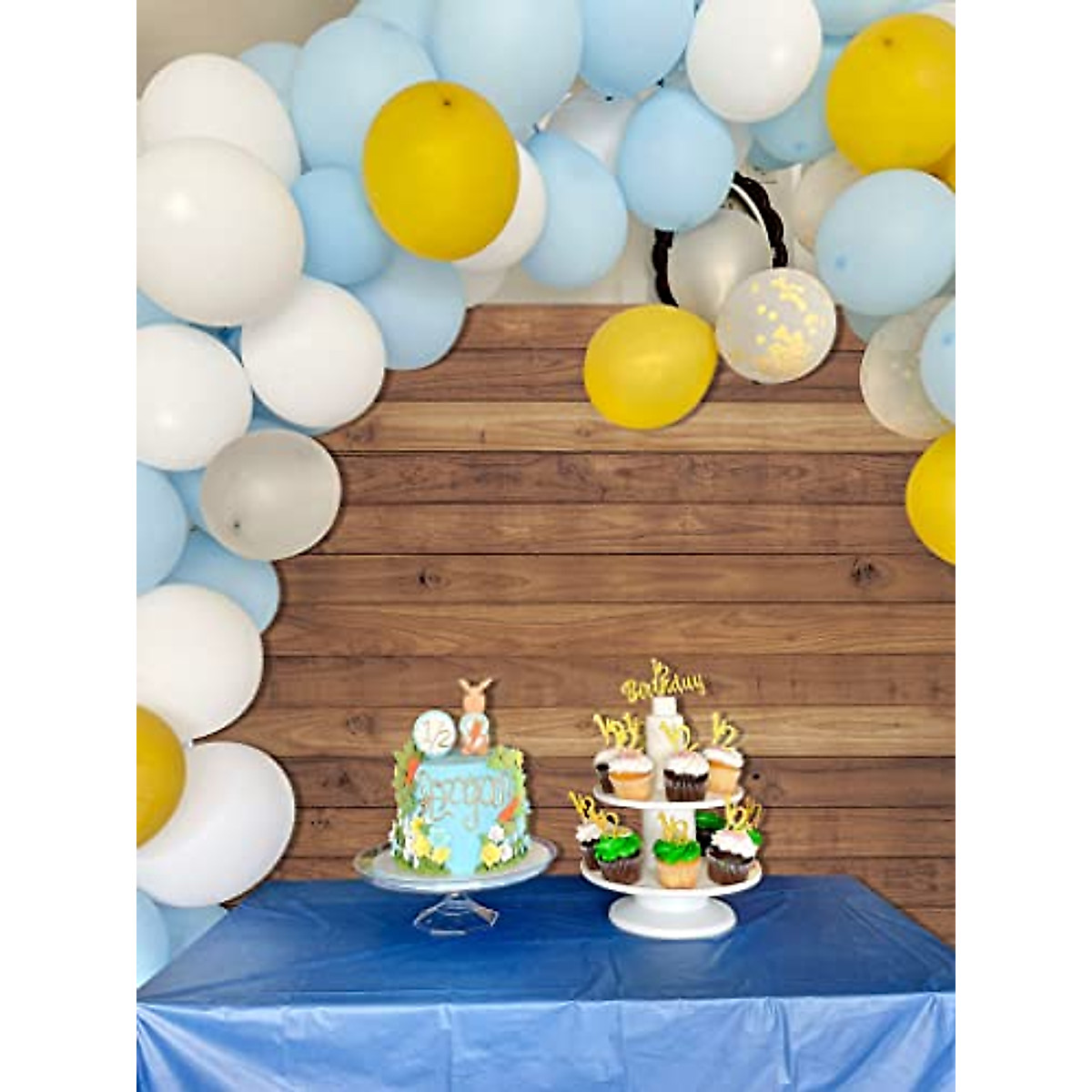 BINQOO 7x5ft Easter Wooden Backdrop Brown Wood Wall Happy Easter Retro Wood Floor Backdrop Photographic for Newborn Baby Kids Pet Food Baby Shower Wood Decor Background Photo Shoot Studio Props