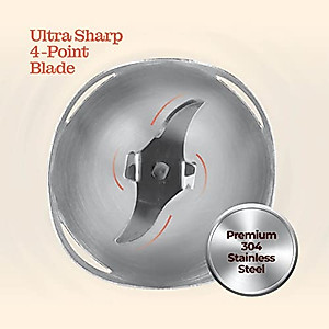 Powerful Immersion Blender, Electric Hand Blender 500 Watt with Turbo Mode, Detachable Base. Handheld Kitchen Blender Stick for Soup, Smoothie, Puree, Baby Food, 304 Stainless Steel Blades (Black)