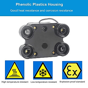 WOHHOM 150Amp Circuit Breaker Manual Reset Fuse holder, 30A-300A 12V-24V DC Protection Reset Fuse for Trolling Motor Auto Car Marine Boat Stereo Audio Inline Fuse Inverter (150A)