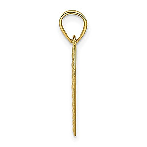 IceCarats 14K Yellow Gold Doves Heart Necklace Love Pendant Charm Only