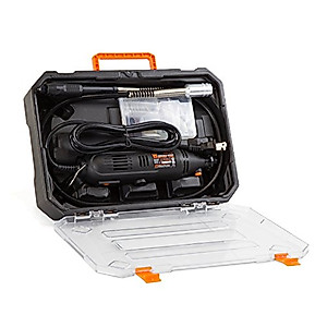 WEN 23103 1-Amp Variable Speed Rotary Tool with 100+ Accessories, Carrying Case and Flex Shaft