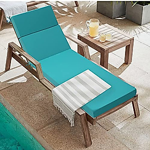 idee-home Chaise Lounge Cushions Outdoor Furniture, Patio Cushions Lounge Outside Chair Cushions Weather Resistant Lounge Chair Cushion Outdoor Cushions for Lawn Pool Cushions 72in.L x 21in.W x 3in.D