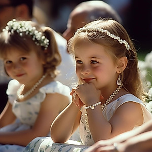 Flower Girl Proposal Bracelet, Dainty Gold Initial Charm Bracelet for Girl, Letter Name Bracelet Girls Jewelry Birthday Wedding Party Gift (C)