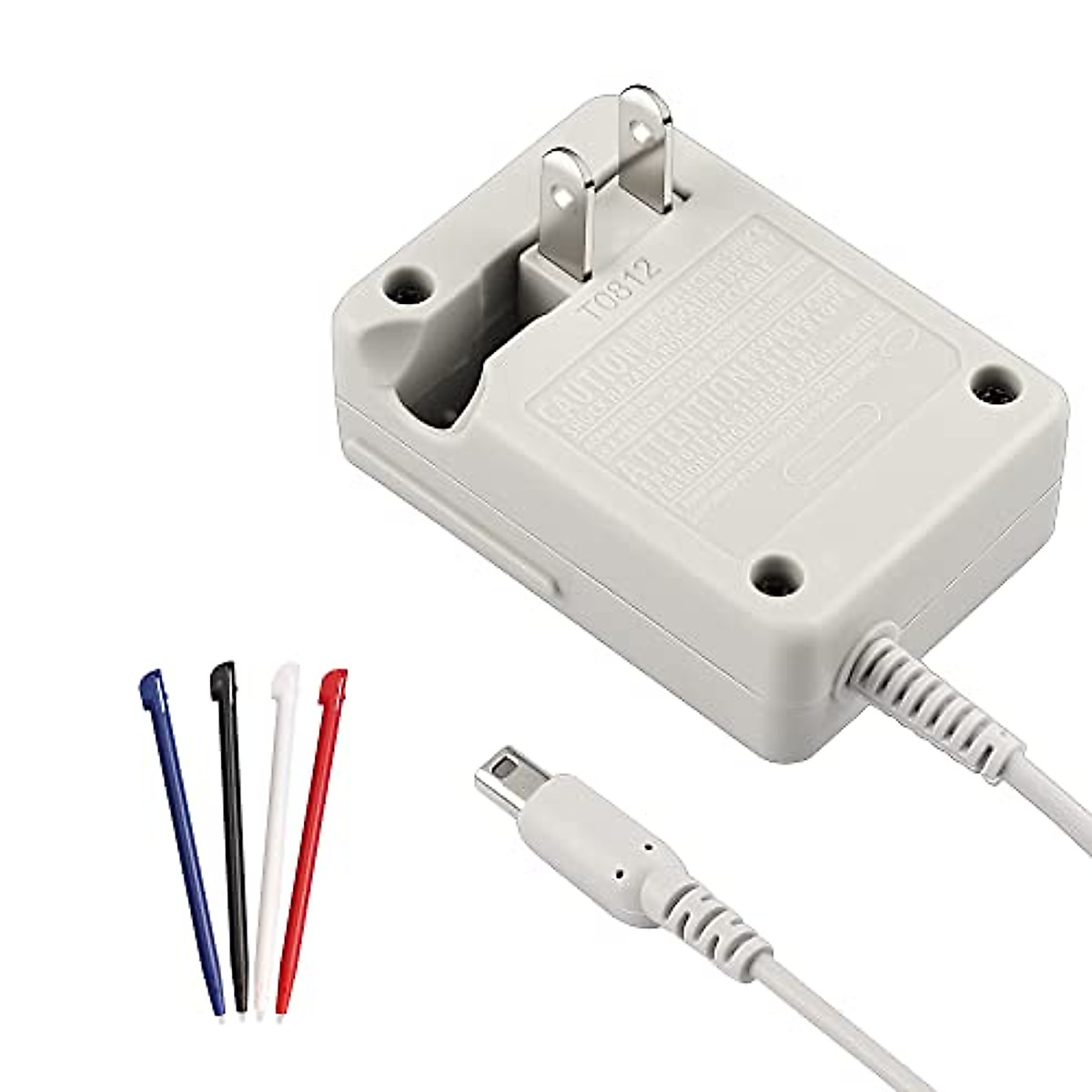 2DS Charger Kit, AC Power Adapter Charger and Stylus Pen for Nintendo 2DS, Wall Travel Charger Power Cord Charging Cable (100-240 v)