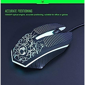 LLEURE Gaming Keyboard Rainbow Keyboard + Mouse,Desktop Notebook Floating Keycap Backlit Gaming Mouse and Keyboard,104 Key USB Wired Keyboard,Illuminated Keypad