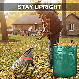 Garden Waste Bag, LAMA [3Pack 72 Gallons] Reusable Garden Bags Heavy Duty Gardening Bags, Leaf Yard Waste Container Bag with 4 Handles for Gardening Lawn Pool Waste Bin