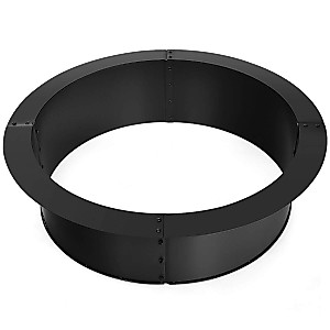 Giantex Fire Ring Heavy Duty Thick Solid Steel Fire Pit Liner 36-Inch Outer/30-Inch Inner Diameter, DIY Fire Pit Rim Above or In-Ground for Outdoor, Patio, Backyard