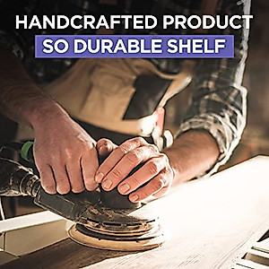 DalNim Extra-Large 18-inch – Premium Moon Shelf – Brown Shelves for Wall Decor – Wooden Display Shelves with 2 Secure Hooks – Healing Crystal and Stone Shelf for Living Room, Meditation Room, Nursery