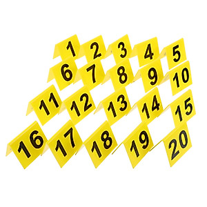 Parliky 20Pcs Reusable Acrylic Markers for Restaurants Events and Parties Table Evidence Markers for Order Identification and Organization