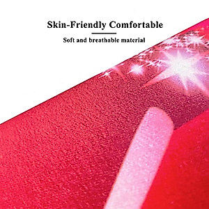 WREWING Anti Slip Bath Mats for Bathroom, Red Christmas Tree Bath Mat Set of 3 Bathroom Rugs/Contour Mat/Toilet Cover, Flannel PVC Bathroom Rugs Set for Christmas Bathroom Decor