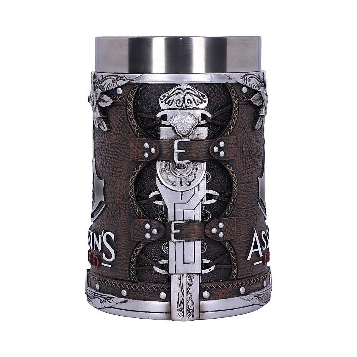 Nemesis Now Video Game Merch Tankard, Hand-Painted Resin Beer Mug, Stainless Steel Removable Insert, Gamer Gifts, 15.5cm - Assassin's Creed The Brotherhood