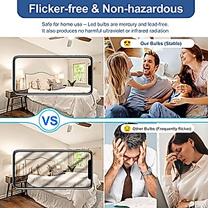 6 Pack Dimmable LED Light Bulbs 60 Watt Equivalent,6W E26 LED Bulb 2700K Warm White,A15 LED Bulb for Ceiling Fan Light Bulbs,Living Room,600LM