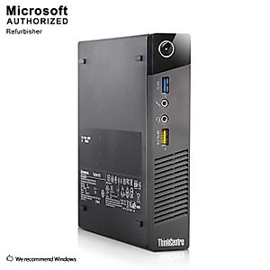 Lenovo Think Center M73 Tiny Desktop PC, Intel Core I5-4570T 2.9GHz up to 3.6GHz, 16GB RAM, 240GB SSD, WIFI, BT 4.0, HDMI, USB 3.0, VGA, DP port, W10P64 (Renewed)