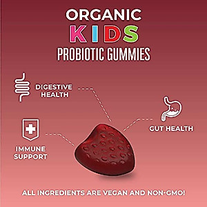 MaryRuth Organics Probiotic | USDA Organic Probiotic Gummies | Probiotic Digestive Support | Immune Support | Digestive & Gut Health Supplement | Vegan | Non-GMO | Gluten Free | 60 Count