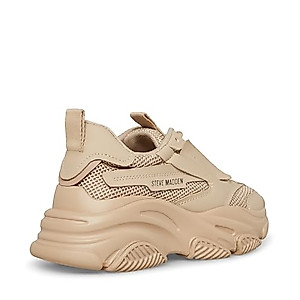 Steven Madden Women's Possesion Sneaker, TAN, 9.5