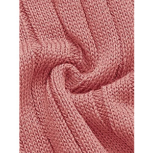 SweatyRocks Women's Knit Crop Top Ribbed Sleeveless Halter Neck Vest Tank Top Watermelon Pink M