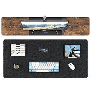 DAWNTREES Large Felt Desk Pad , 40''x16'' Full Desk Mouse Pad, Desk Pad for Keyboard ,Computer Mat for Desk ,100X40cm Felt Desk Mat for Desk Pad Protector