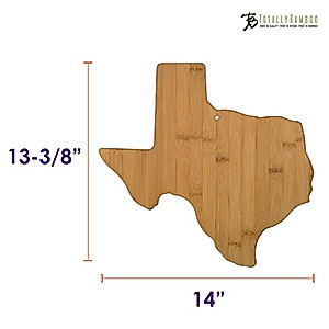 Totally Bamboo Texas State Shaped Bamboo Serving & Cutting Board