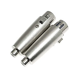Maxmoral 2PCS XLR Female to RCA Female Jack Adapter XLR to RCA Converter Connector