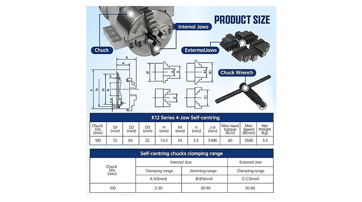 Enhance CNC Projects with CNCTOPBAOS K12 100mm Rotary Axis