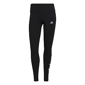 adidas womens Loungewear Essentials High-waisted Logo Leggings Tights, Black/White, 3X US