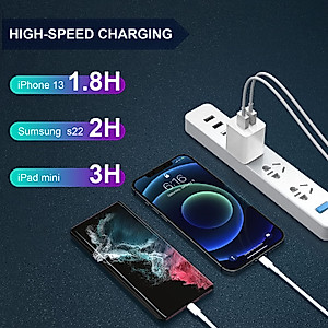 6Pack USB Wall Charger, iGENJUN 2.4A Phone Charger Dual USB Port Cube Power Plug Adapter Fast Wall Charger Block Compatible with iPhone 16/16 Pro/15/15 Pro, Samsung Galaxy, Pixel, LG, Android-White