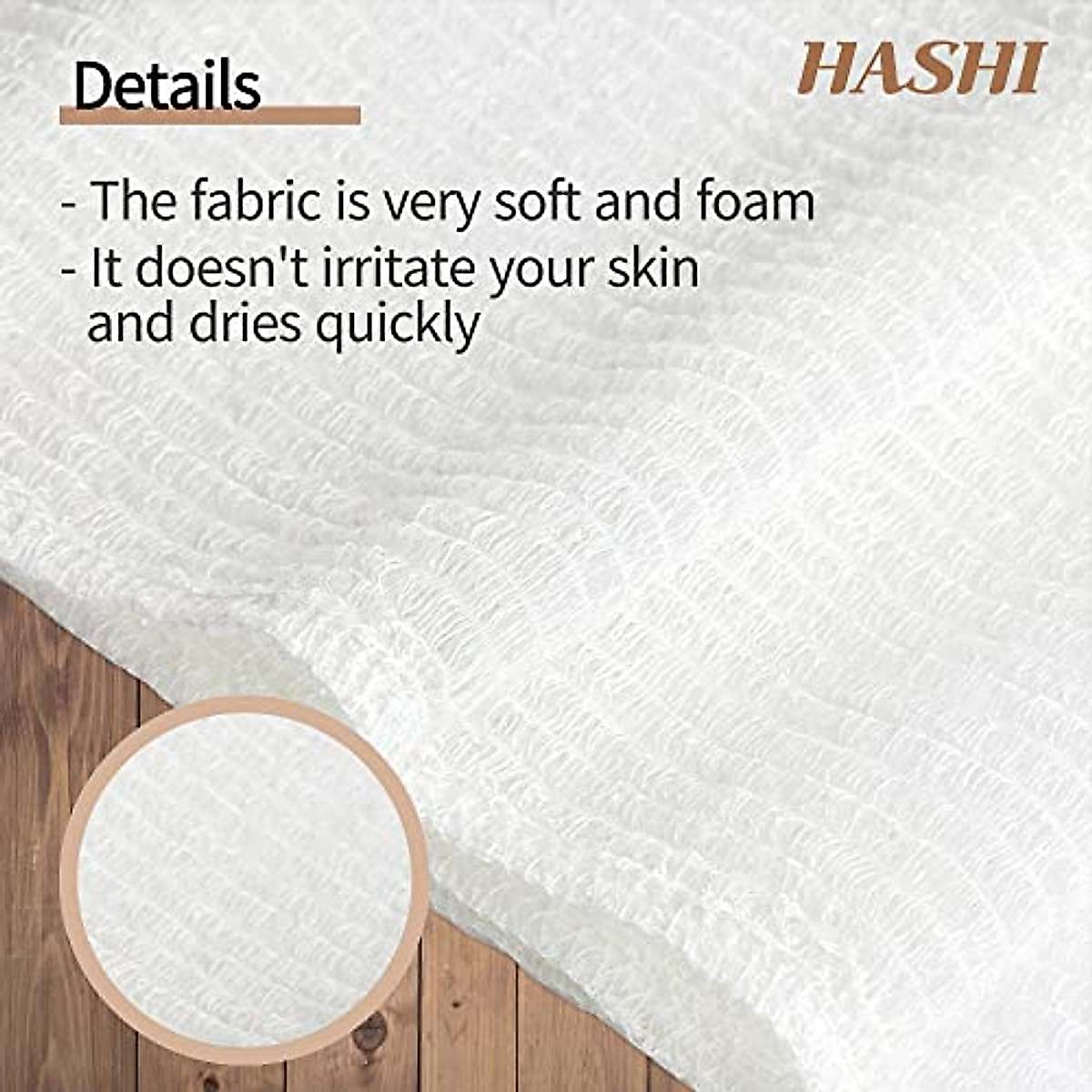 Korean Body Exfoliating Cloths, for Sensitive Skin, Remove Bad Smell Paper Fiber Wash Scrubber, ECO-Friendly Washcloth, Clean Shower Towels, Sponge, Loofah Scrub for Back, (11.4 x 38.2 Inches) HA SHI