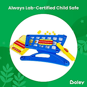 Boley Educational Toy Shopping Cart - Supermarket Playset with Included Grocery Cart Toy and Pretend Food Accessories - Perfect for Kids, Children, Toddlers Learning Development