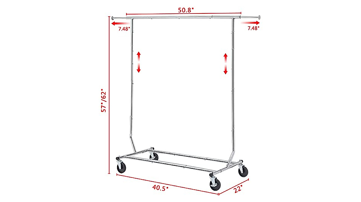 Tajsoon Heavy Duty Foldable Clothes Rack,Collapsible Garment Rack ...