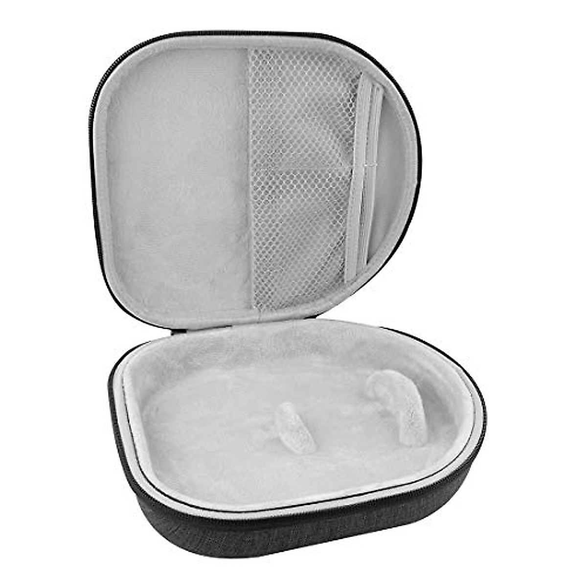 Geekria Shield Headphones Case Compatible with Master & Dynamic MW75, MH40, MW65, MW60, MW50+, MG20 Wireless Case, Replacement Hard Shell Travel Carrying Bag with Cable Storage (Dark Grey)