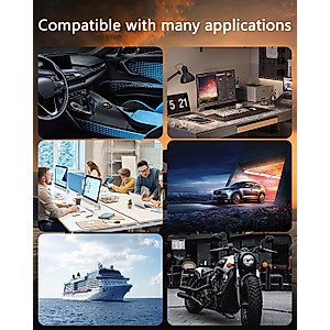 CERRXIAN 0.5m Up Angle USB C 3.1 Male to Female Square Flush Mount Panel Cable for Car, Boat, Motorcycle, Truck Dashboard(U-C3.1)