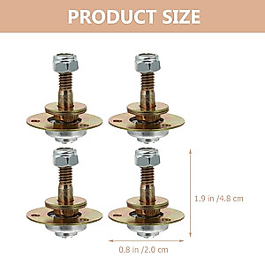 Veemoon 4pcs Rocking Chair Bearing Furniture Connecting Fittings Bearing Screws for Rocking Chair Rocking Chair Bearing Screws Mechanic Accessories Bolt Kit Rocking Chair Accessories Iron