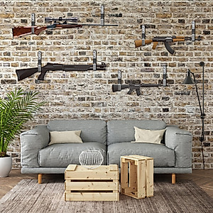 PIHSSFULL Secure Gun Hooks for Wall - Heavy Duty Steel Rifle and Shotgun Rack with Soft Padding for Safe Storage and Display