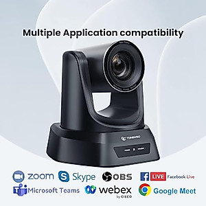 TONGVEO 20X Optical Zoom 60fps PTZ Camera Conference Room USB 1080P Camera System for Church Worship Services Meeting Online Learn, Works with Zoom, Skype OBS Easy to Set Up