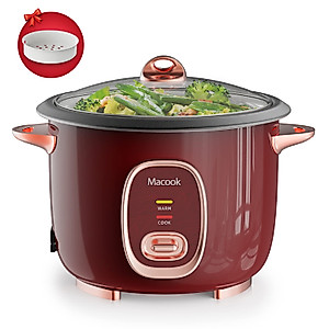 Macook Rice Cooker 10 Cups (uncooked) 20 cups Rice Cooker (cooked) Large rice Cooker Suitable for Families of 3-5, Red