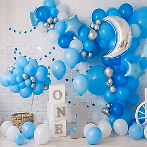 105 Pcs Royal Blue Balloons Garland Kit 18/12/10/5 Inch Pastel Party Balloons Different Sizes Dark Blue Balloon As Graduation Balloons/Birthday Balloons/Baby Shower/Wedding/Party decorations