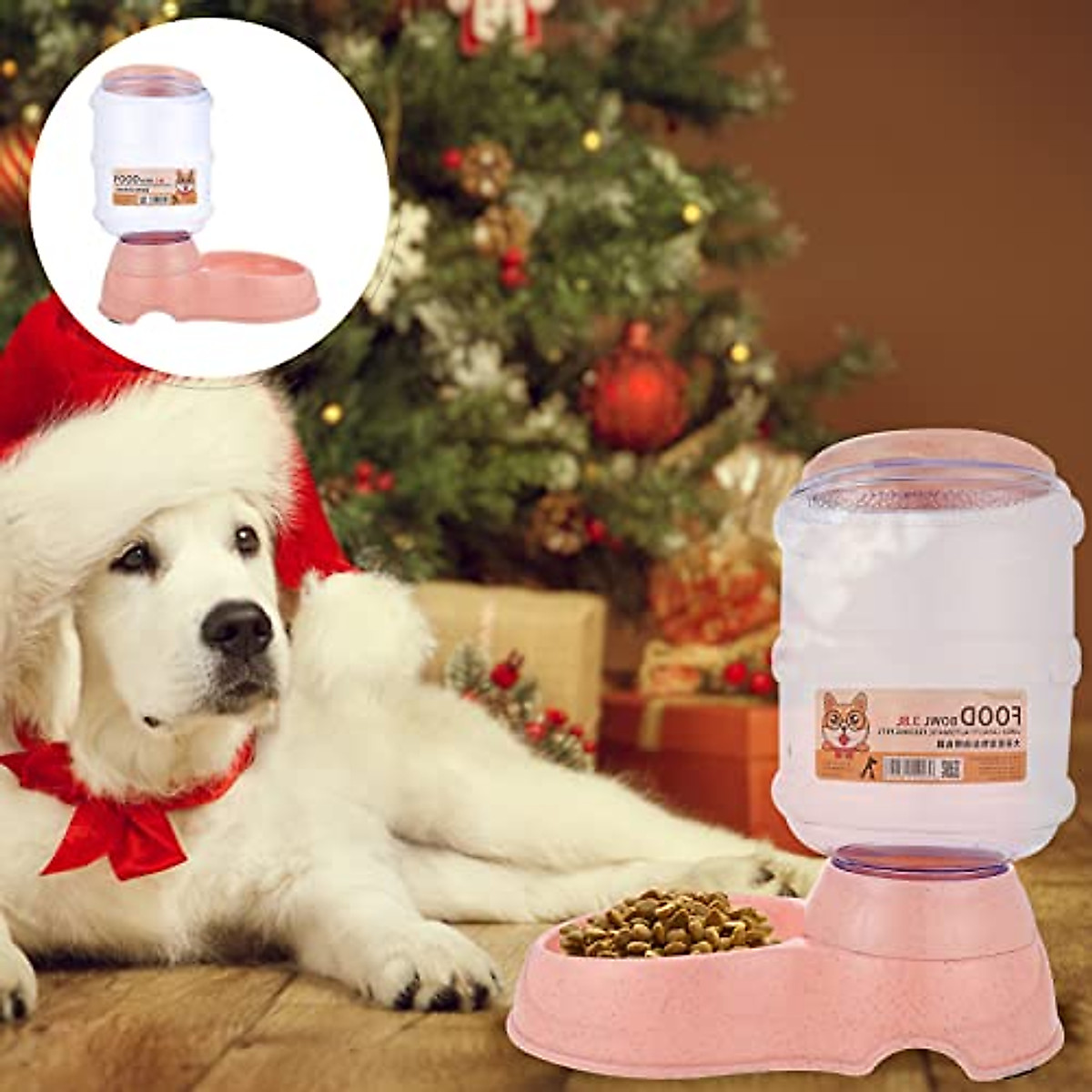 Ipetboom Automatic Gravity Dog Feeder Automatic Pet Feeder Food Dispenser: Dog Cat Dry Food Dispenser Dog Food Bowls Pet Feeding Container for Cats Dogs and Other Animals Dog Automatic Water Bottle