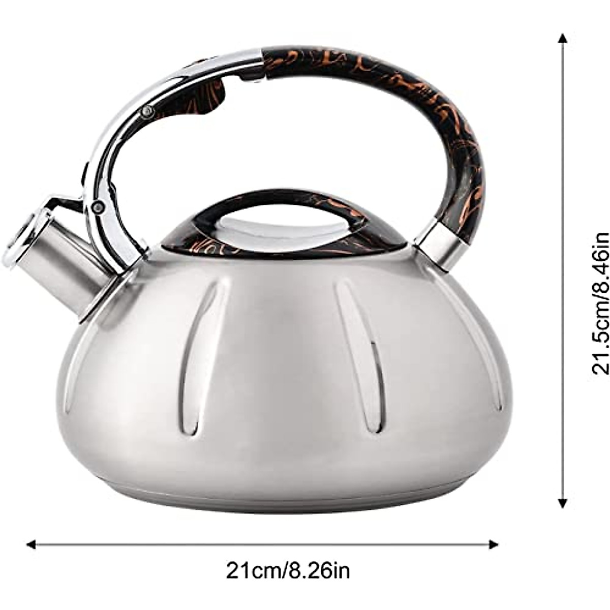 Stovetop Tea Kettle Whistling Teapot Tea Kettle 3L Stainless Steel Whistling Tea Kettle Teapot Make Tea Boil Water Blew Coffee for Induction Cooker Gas Stove Stove Top Kettle Tea Pot teapot