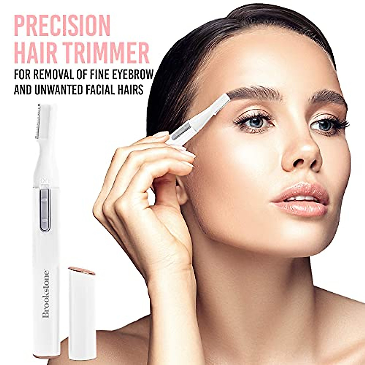 Brookstone 3-in-1 Rose Gold Facial Skin Care Set | Facial Skin Care Products Include Facial Cleansing Brush, T-Bar Face Massager and Facial Epilator | Perfect Gift