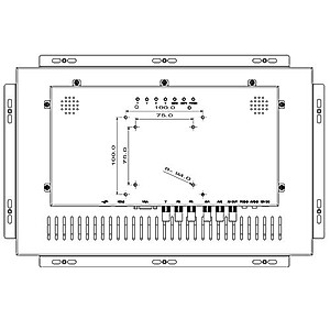 YILETEC 15.6" METAL OPEN FRAME YL-156OFCT 16:9 1080P CAPACITIVE MULTI-TOUCH SCREEN WITH HDMI,VGA AND COMPOSITE INPUT