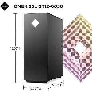 OMEN 2022 Newest Upgraded 25L Gaming Desktop PC, Geforce RTX 3060, AMD Ryzen 7 3700X, 32 GB DDR4 RAM, 1TB SSD+2TB HDD, Windows 11, VR Ready, RGB Lighting
