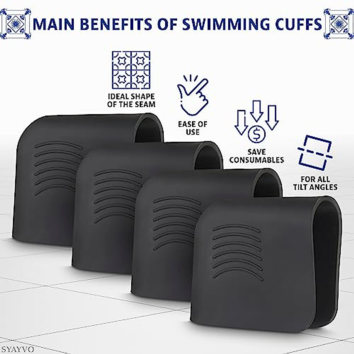 4Pcs Caulking Finisher Grout Scraper Tool - Manual Caulk Applicator Tools 2024 New Caulking Finisher Tile Grout Tool Brick Filler Caulking Finishing Tool - House Tool Kit Set White Caulk Scraper Tool