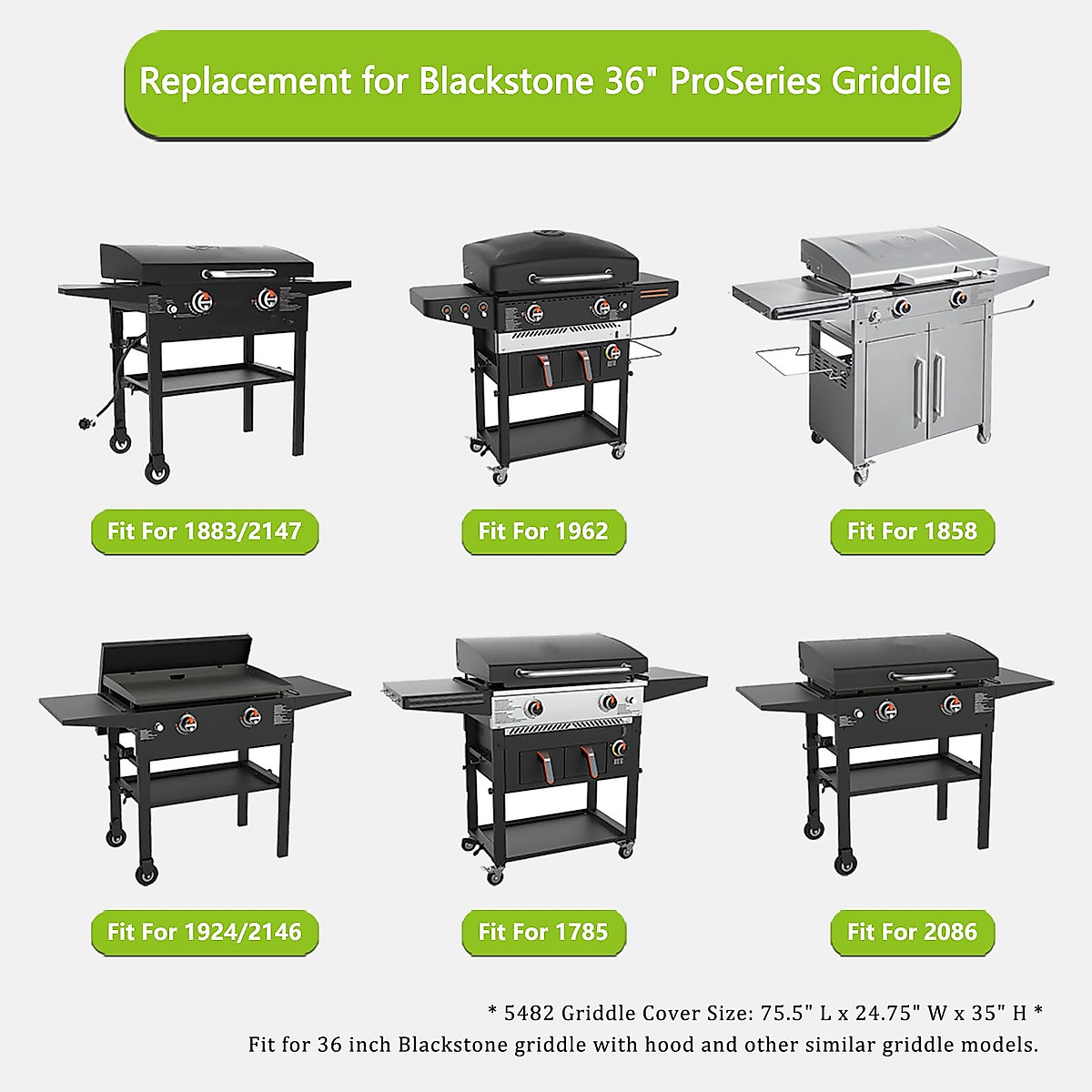 5483 Griddle Cover for Blackstone 28 inch ProSeries Grill Griddle with Hood, Heavy Duty 600D Waterproof Flat Top Grill Cover Compatible with Blackstone 28" Griddle 1883 1785 1924 2086 2146 2147